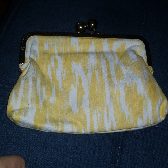 C. Wonder | Bags | C Wonder Mini Clutch Yellow And White | Poshmark